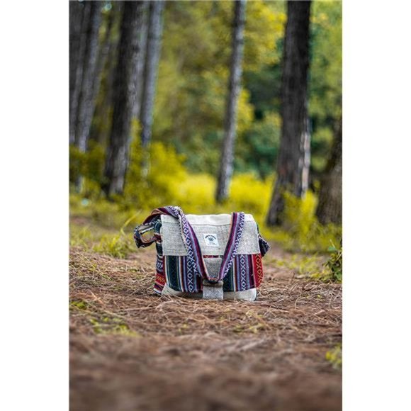 Bags | Trendy Large Himalayan Hemp Handmade Boho Shoulder Bag White ...